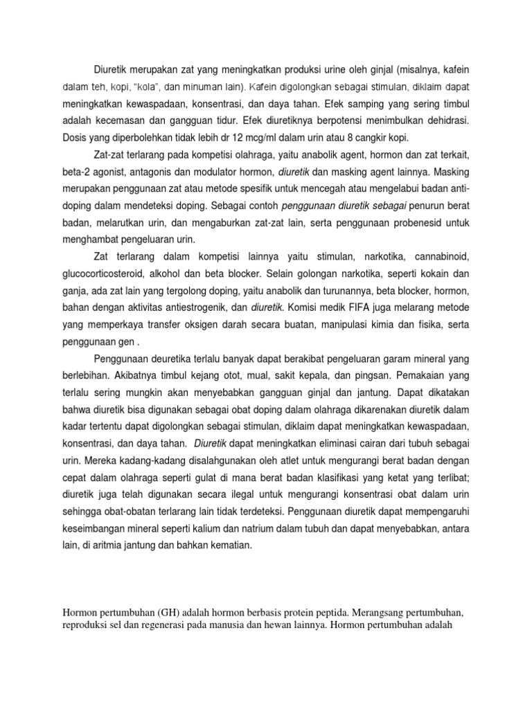 Bahan Dopping | PDF | Pengembangan Diri | Gaya Hidup