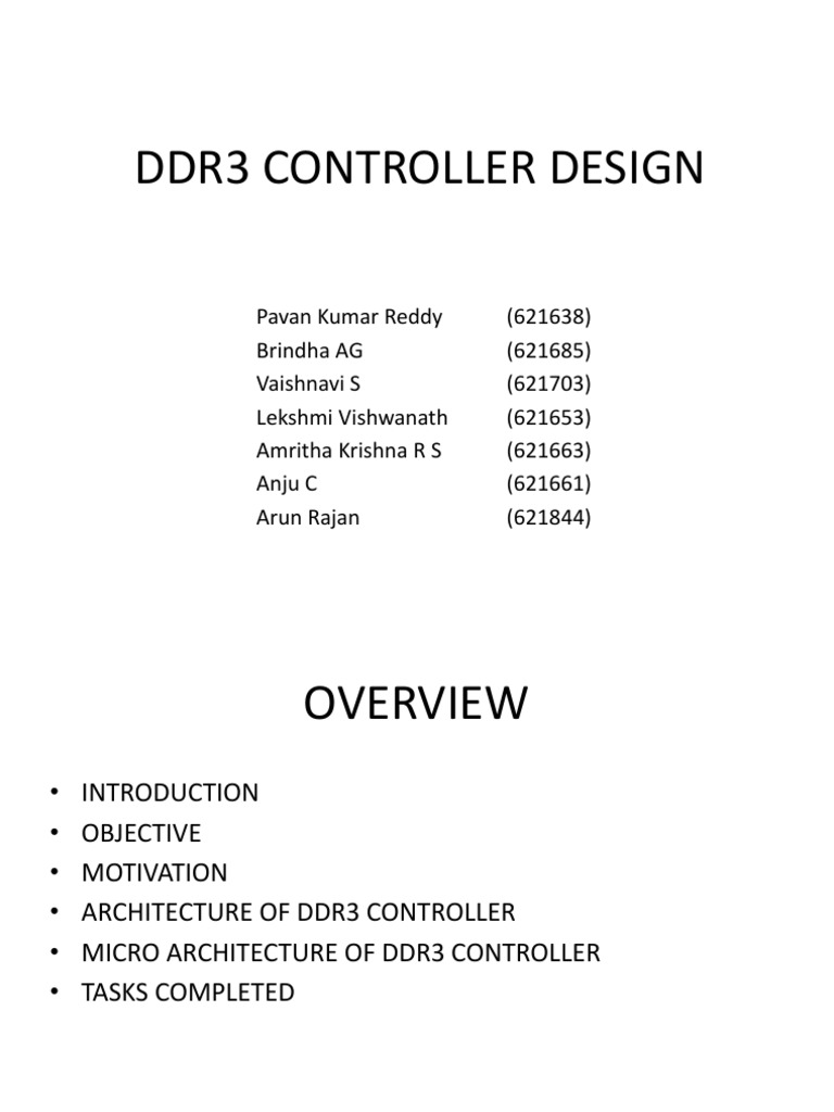 Ddr3 Controller Design Pdf Dynamic Random Access Memory Computer 