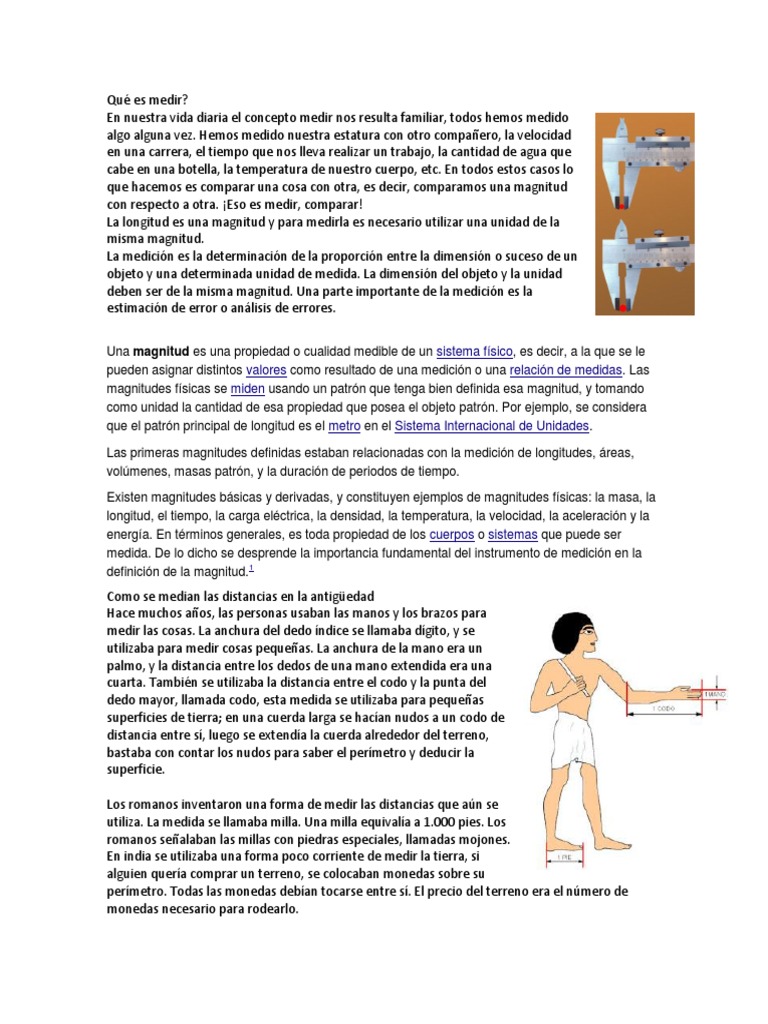 Qué es medir | Unidades de medida | Medición