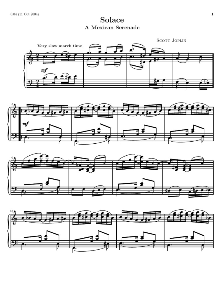 Solace Scott Joplin Pdf