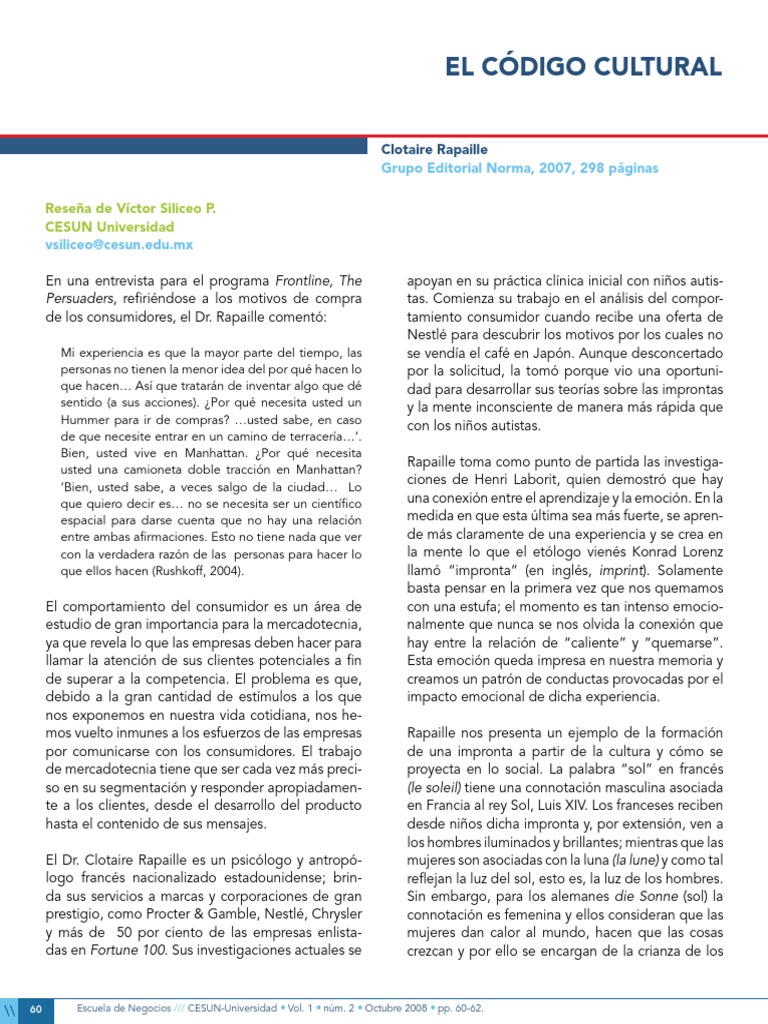 Códigos culturales en el consumo | PDF