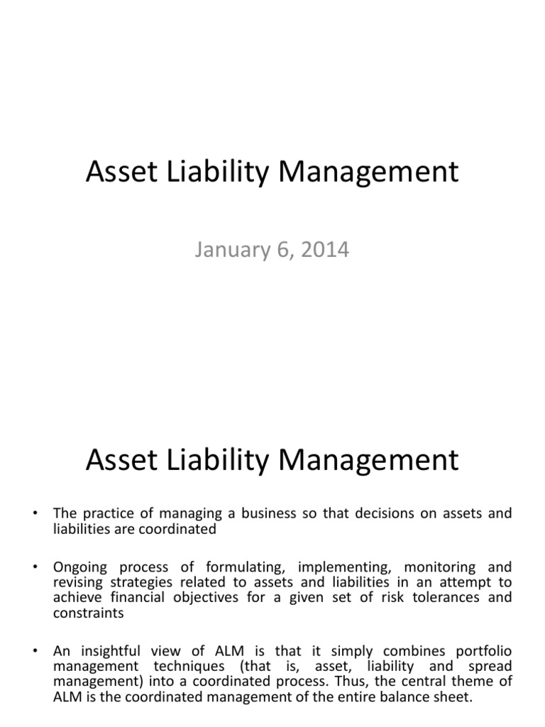 Asset Liability Management Overview | PDF | Bond Duration | Asset ...