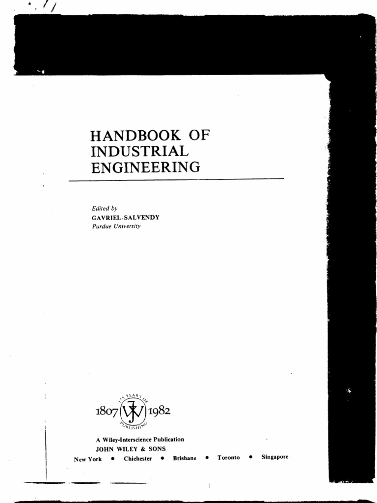 Handbook Industrial Engineering