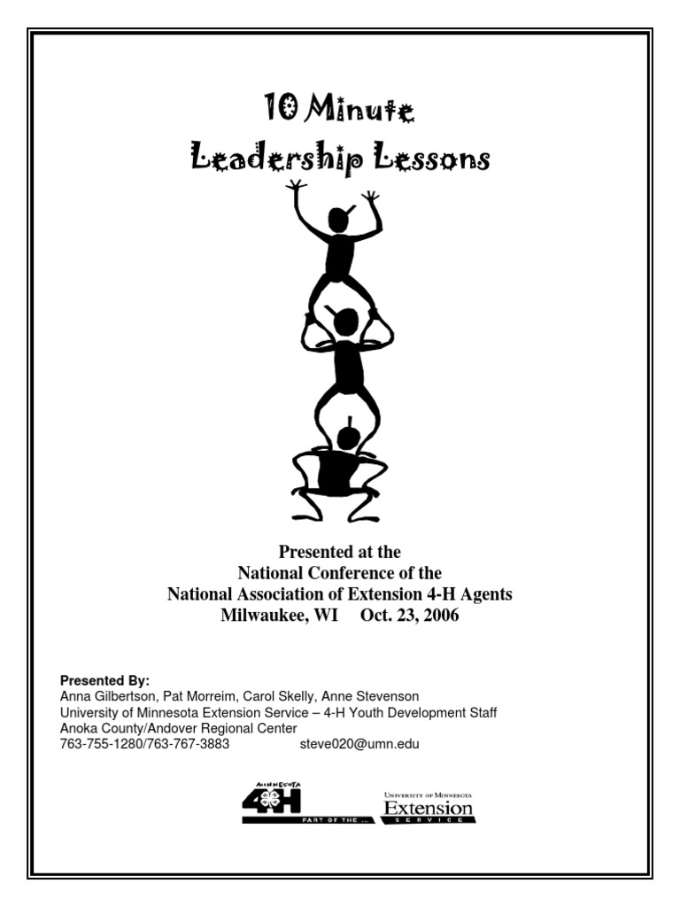 10 Minute Leadership Lessons | PDF