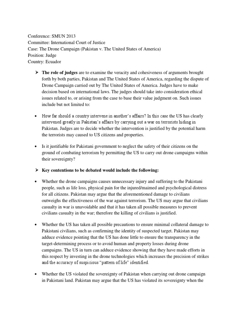 International Court of Justice Position Paper - Ecuador | PDF ...