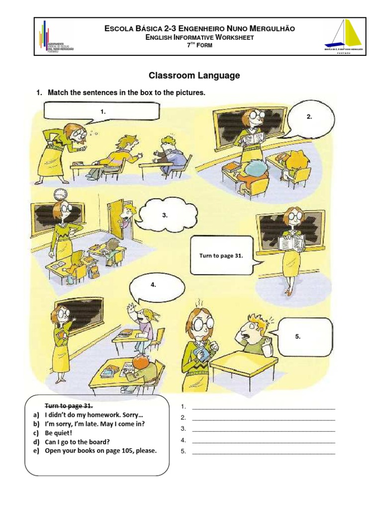Classroom Language | PDF