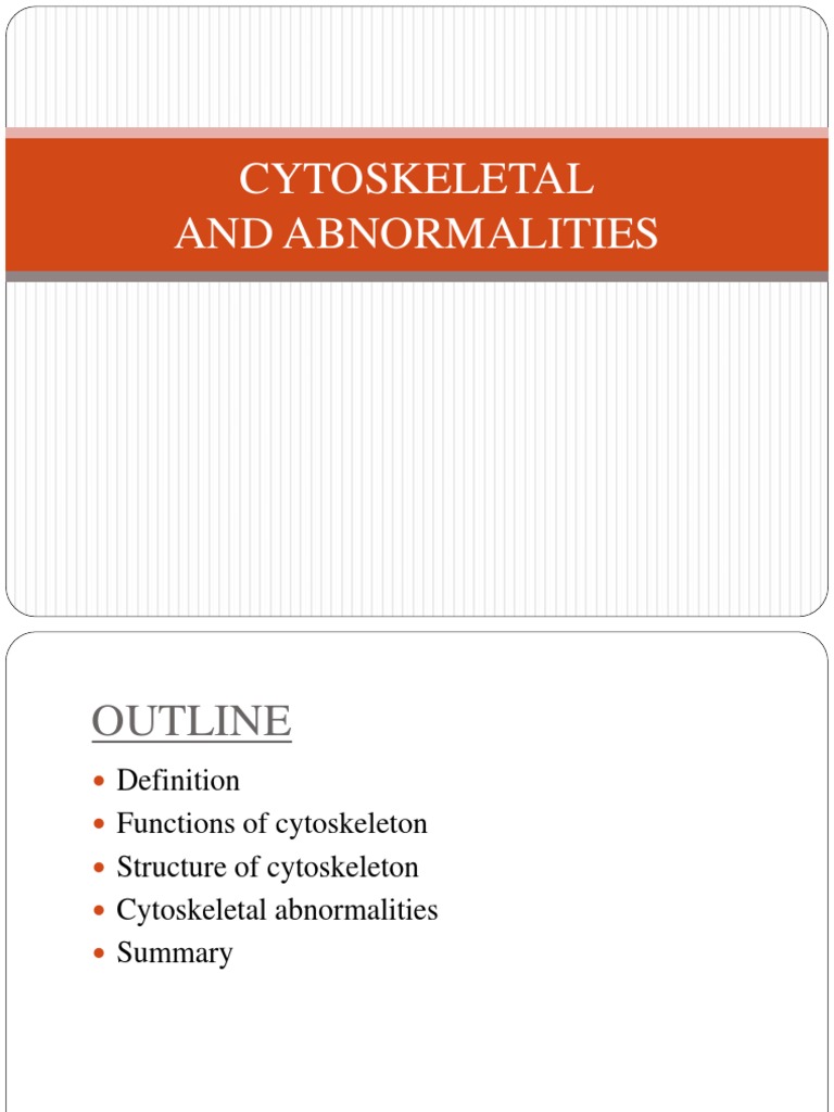 Cytoskeleton: Structure, Function, and Disorders | PDF | Cytoskeleton ...