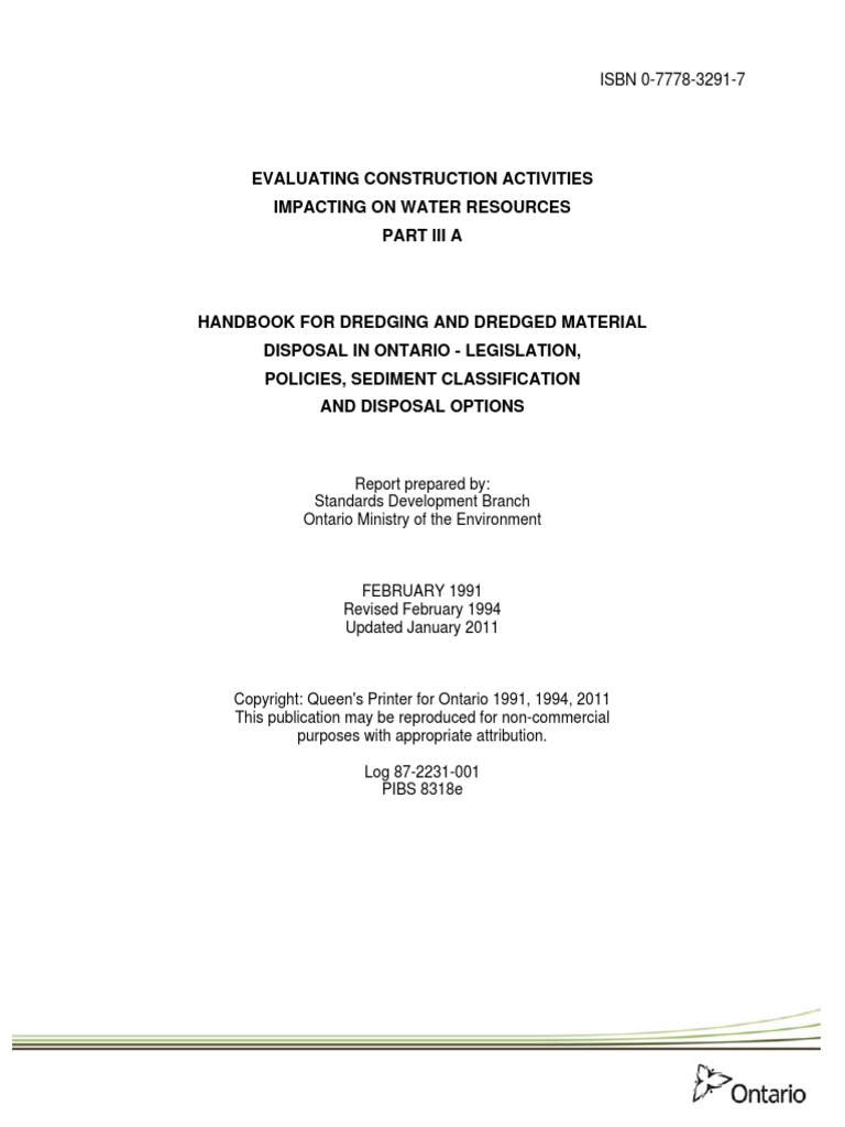Handbook of Dredging Activities | PDF | Environmental Impact Assessment ...
