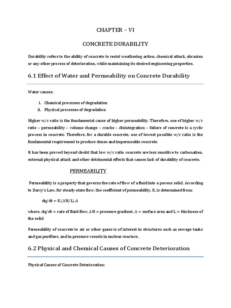 Concrete Durability | PDF | Calcium | Concrete