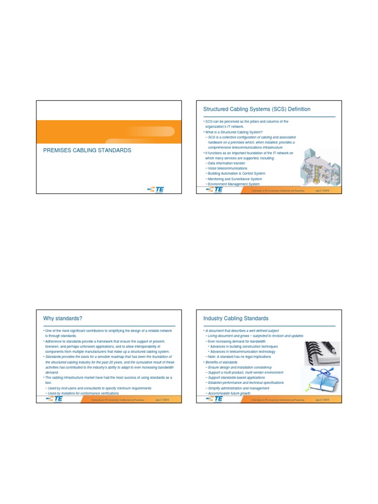 1 Premises Cabling Standards | PDF | International Electrotechnical Commission | Electrical ...