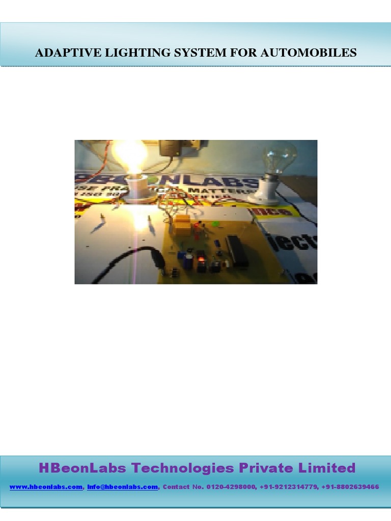 Adaptive Lighting System For Automobiles: Rfid Based Toll Tax | PDF