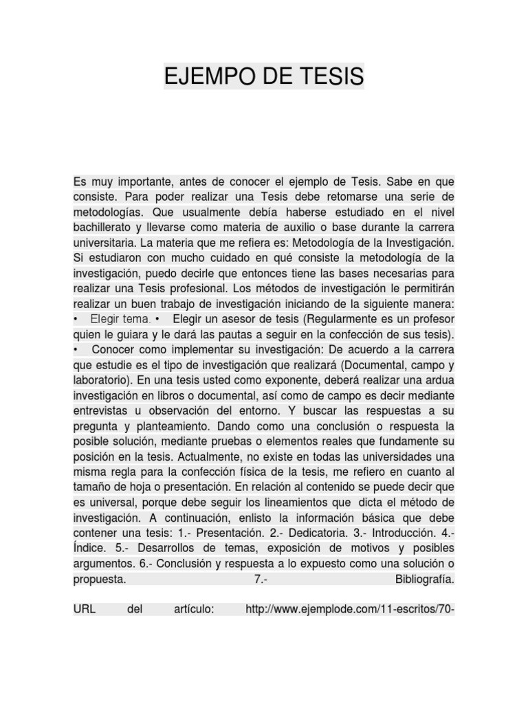 Ejemplo de Tesis | PDF