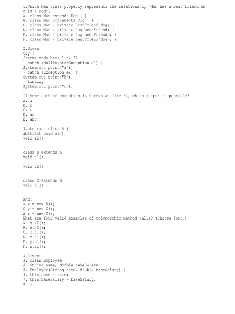 Ocjp 6 Pdf Java Programming Language String Computer Science 