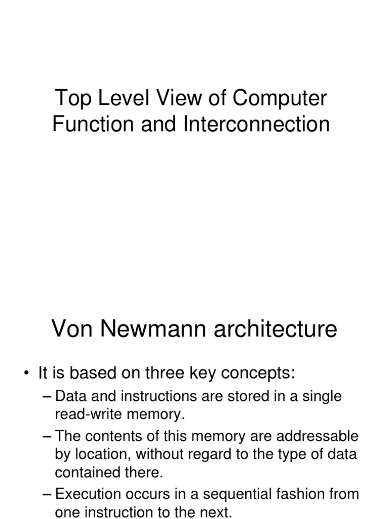 Top Level View of Computer Function and Interconnection | PDF | Central Processing Unit ...