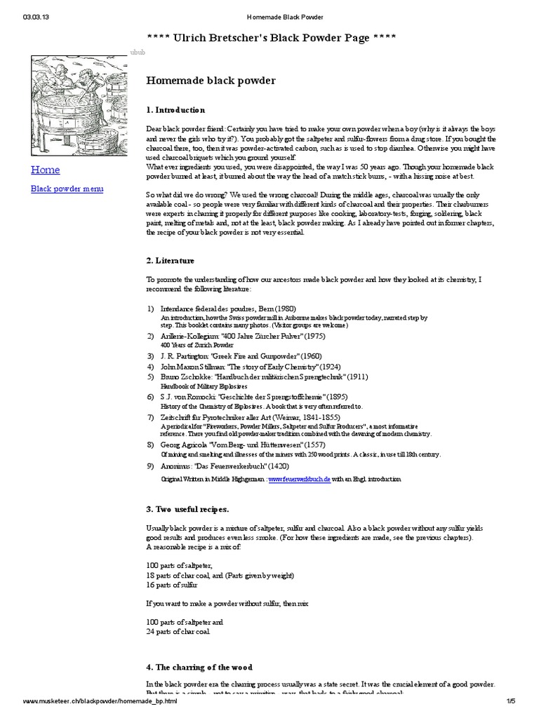 Black Gunpowder Recipe