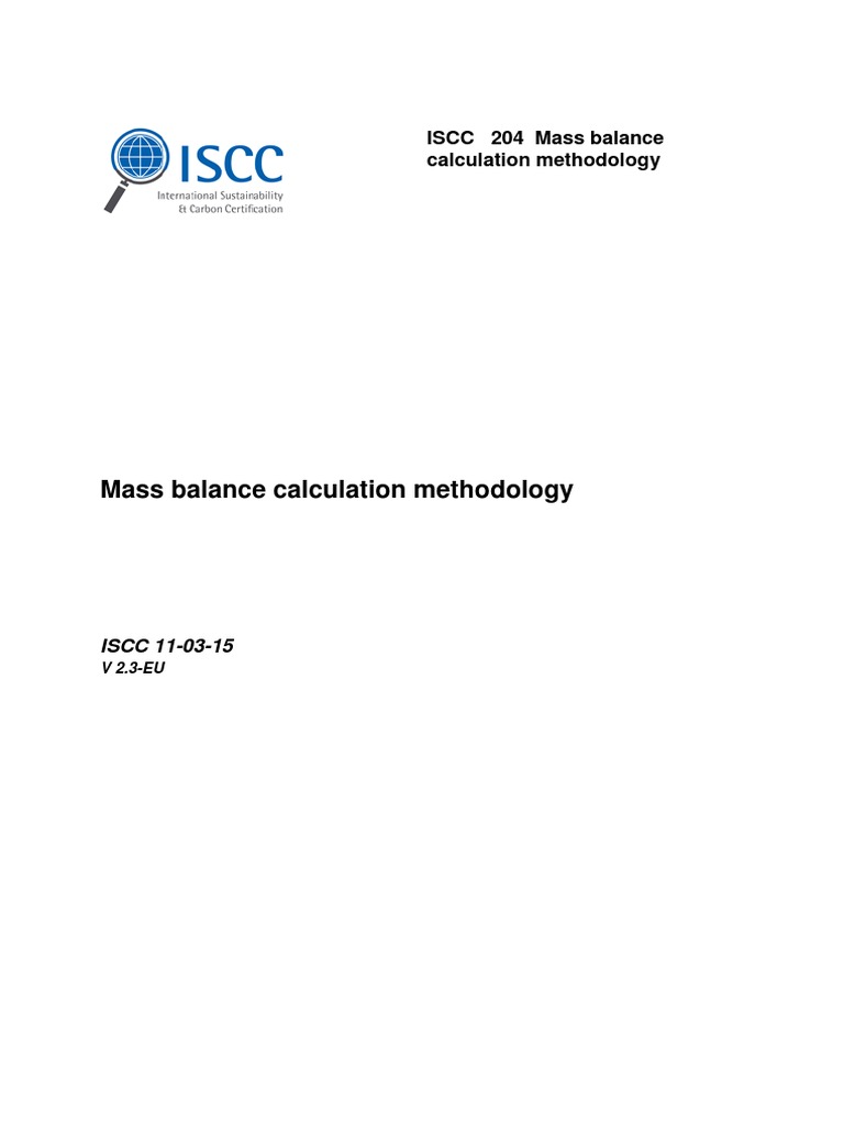Mass Balance Calculation | PDF | Biofuel | Greenhouse Gas