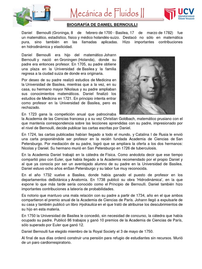 Biografía de Daniel Bernoulli | Descargar gratis PDF | Science ...