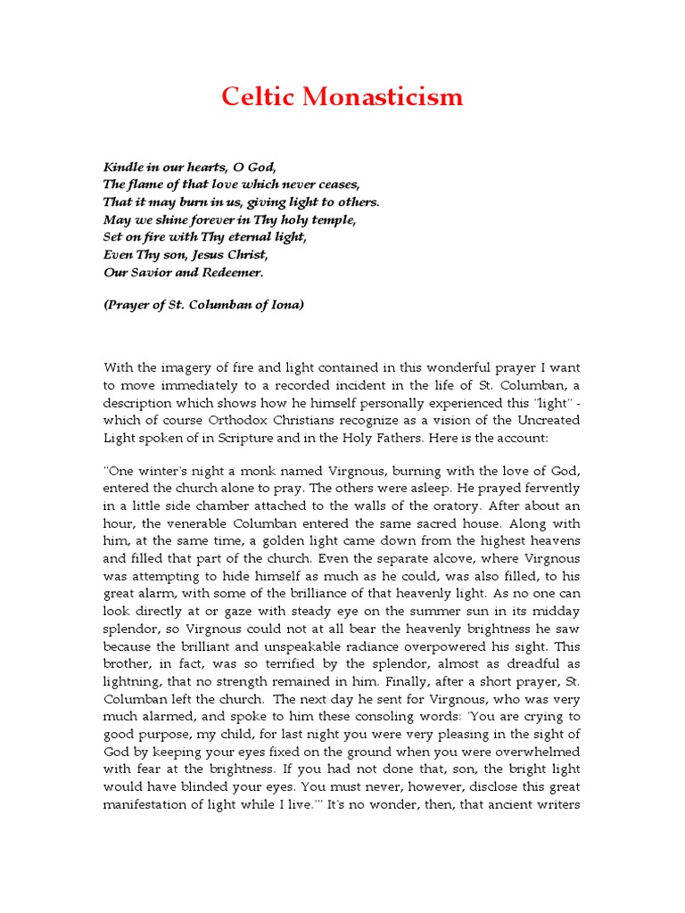 Celtic Monasticism | PDF | Christian Monasticism | Eastern Orthodox Church