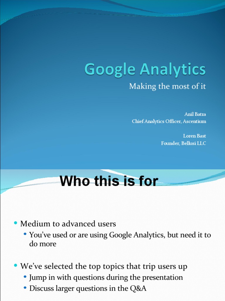 Advanced Google Analytics | PDF