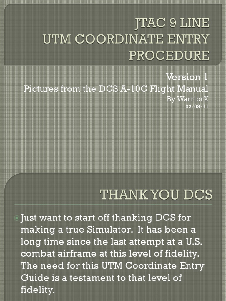 Jtac 9 Line Lat Long Coordinate Entry Procedure 03-08-2011 | Technology ...