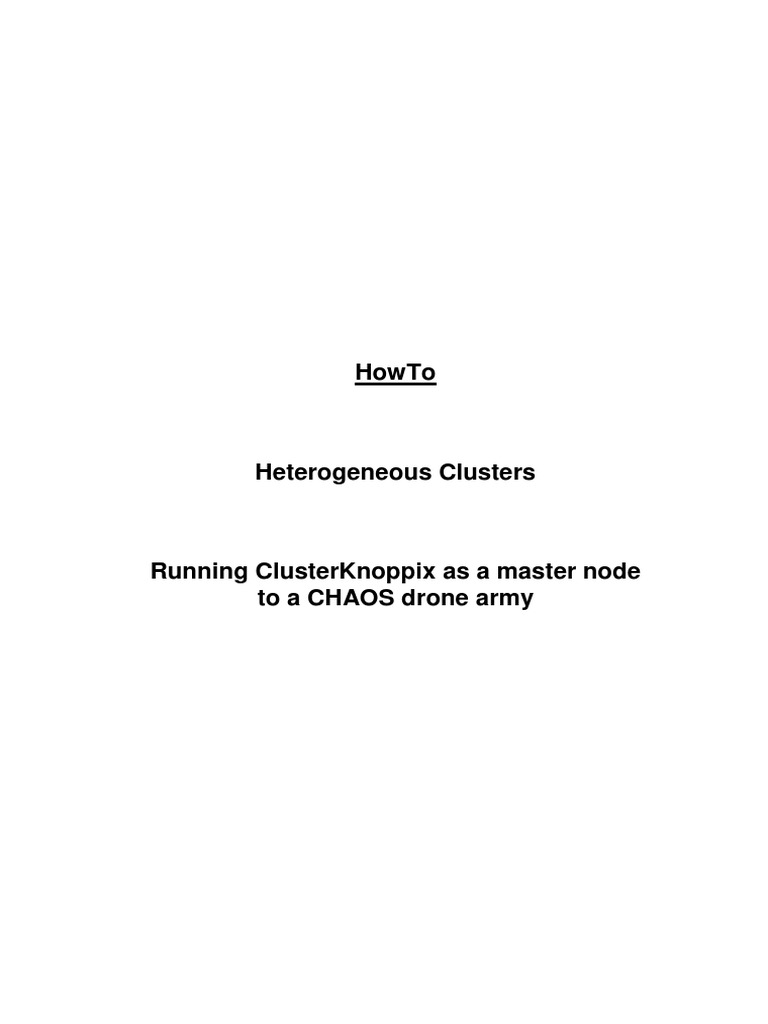 How To - Heterogeneous Clusters | PDF