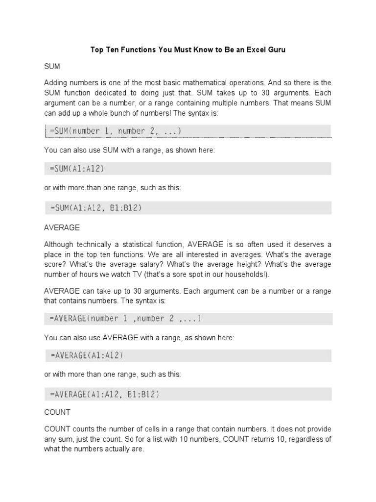 Top Ten Functions | PDF | Rounding | Function (Mathematics)