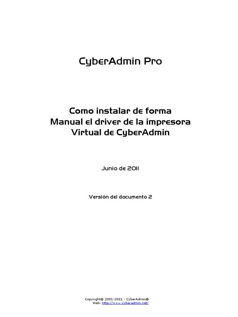 Guia Cyberadmin Configuracion So Driver Impresora Virtual Instalacion ...