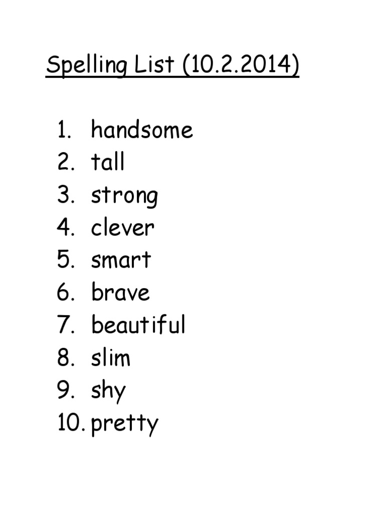 Correct Spelling of "Handsome" | PDF | Travel