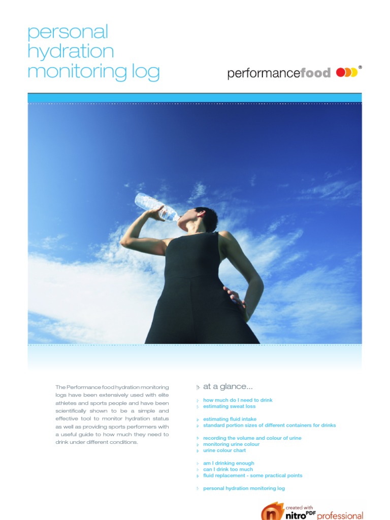 PF Hydration Log | PDF | Dehydration | Determinants Of Health