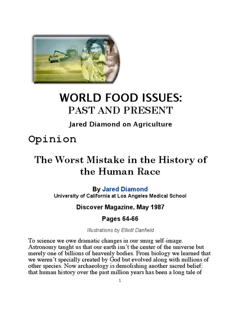 Jared Diamond - The Worst Mistake in The History of The Human Race ...