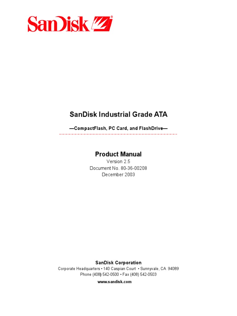 SanDisk Manual | PDF | Flash Memory | Usb Flash Drive