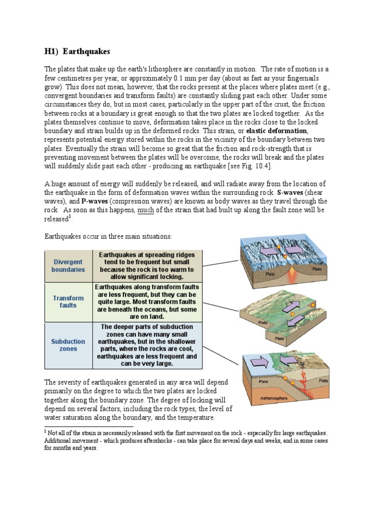 Notes 8 Geology Notes Geology Notes | Earthquakes | Plate Tectonics ...