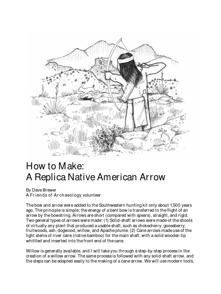 How To Make An Arrow Traditional Arrow Crafting Pdf Arrow Sports