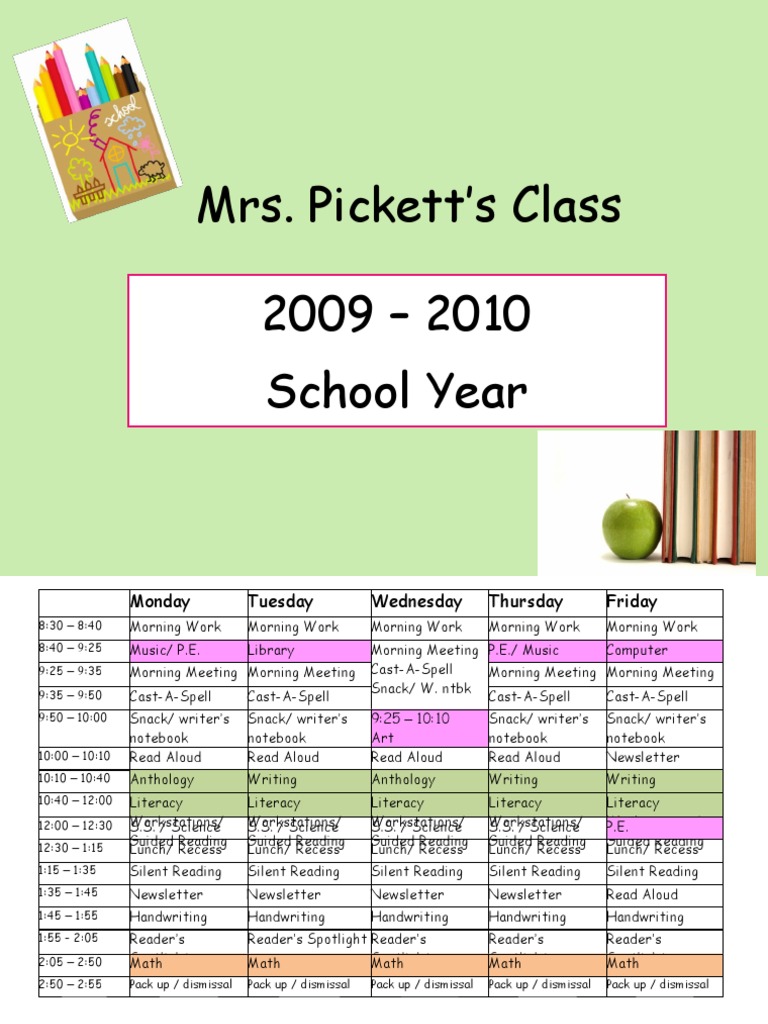 Mrs. Pickett's Class 2009 - 2010 School Year | PDF | Homework | Cognition