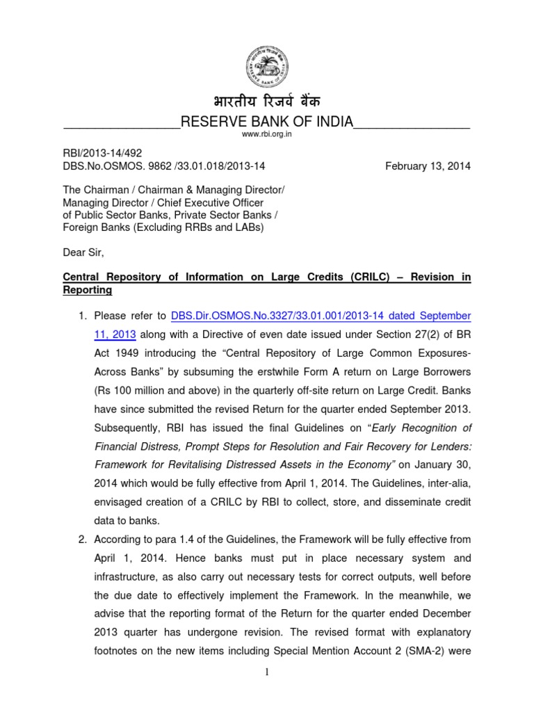 CRILC | Debits And Credits | Credit (Finance) | Free 30-day Trial | Scribd