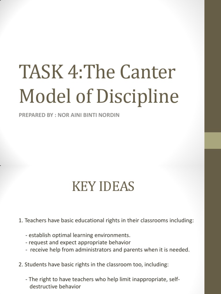 The Canter Model of Discipline | PDF | Reinforcement | Teachers
