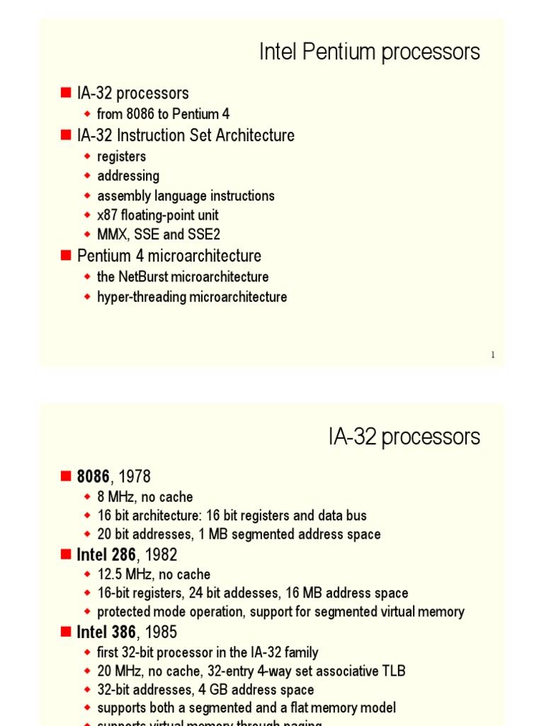 Pentium 4 | PDF | Cpu Cache | Instruction Set