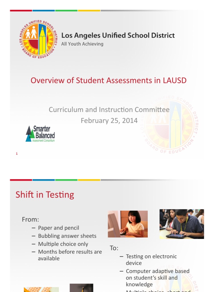 Overview of Student Assessments in LAUSD | PDF | Education Theory ...