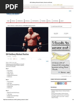 Bill Goldberg Workout Routine