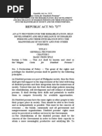 RA 7277 - Magna Carta For Disabled Persons | PDF | Rehabilitation ...