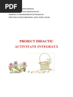 Corciovei Proiect Didactic Povestea Iepurasului de Paste PDF | PDF