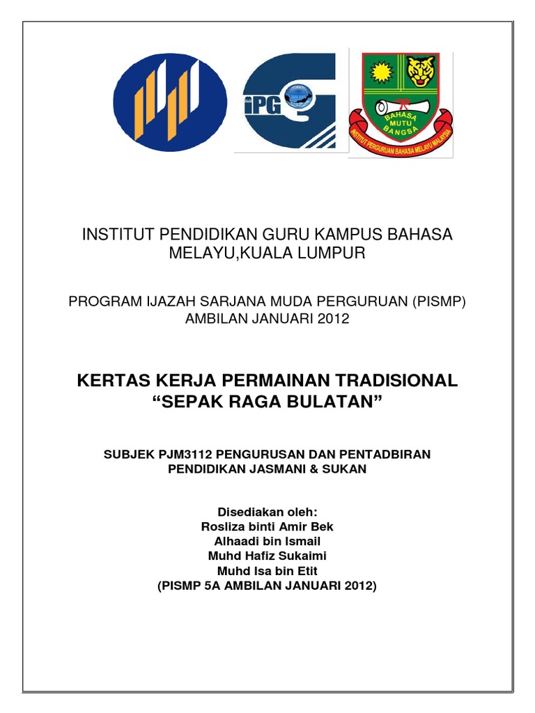 Kertas Cadangan Sepak Raga Bulatan | PDF