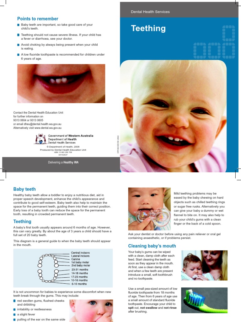 Teething: Points To Remember | PDF | Human Tooth | Infants