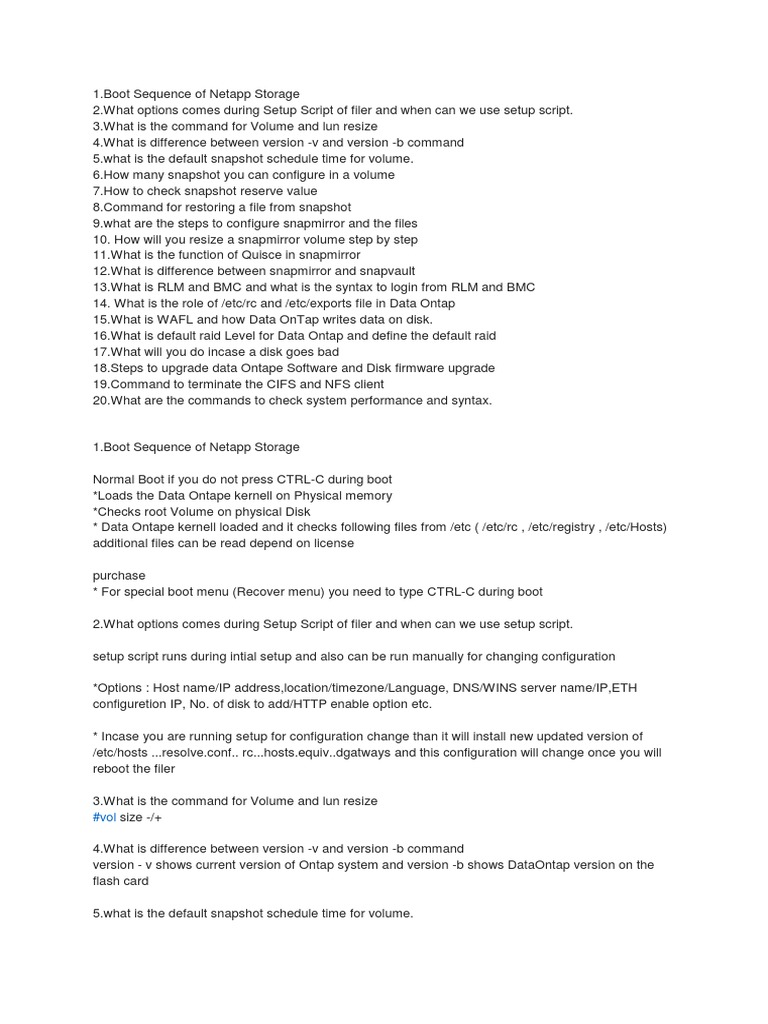 Netapp Interview Qa1 | PDF | Computer Engineering | Computer Hardware