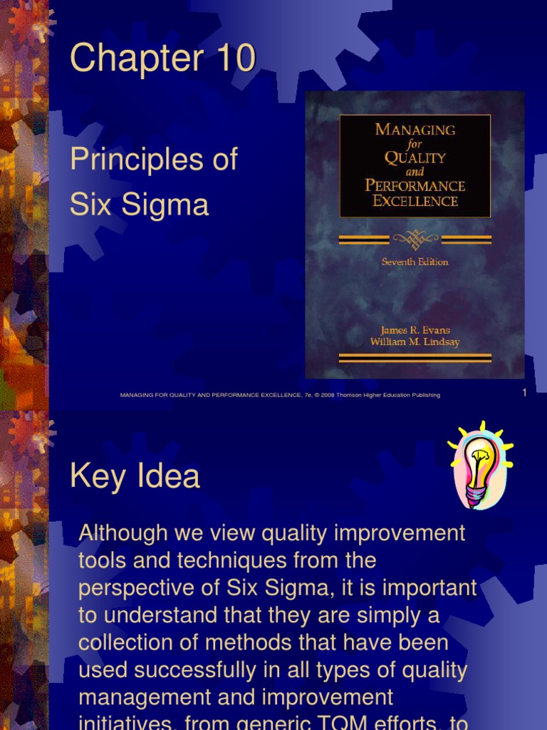 Chapter 10 Principles Of Six Sigma Six Sigma Quality Business