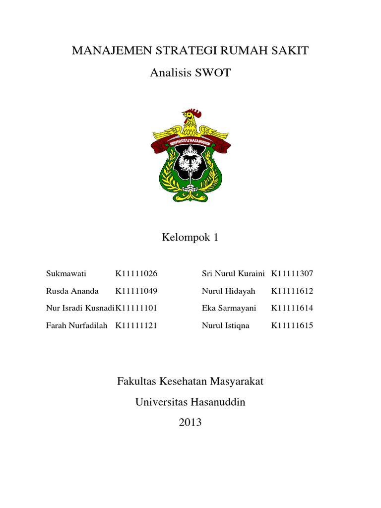 Analisis SWOT Manajemen Rumah Sakit | PDF