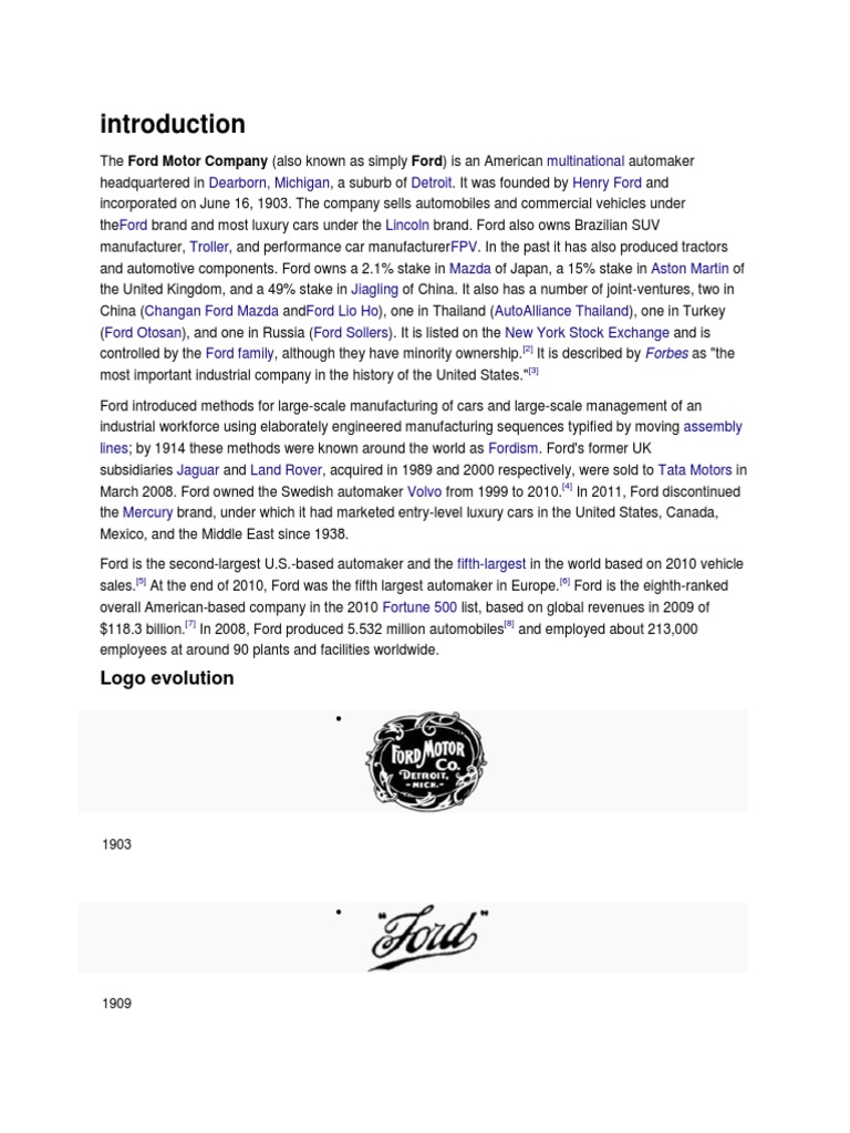 Ford Marketing Strategy Pdf Ford Motor Company Ford F Series