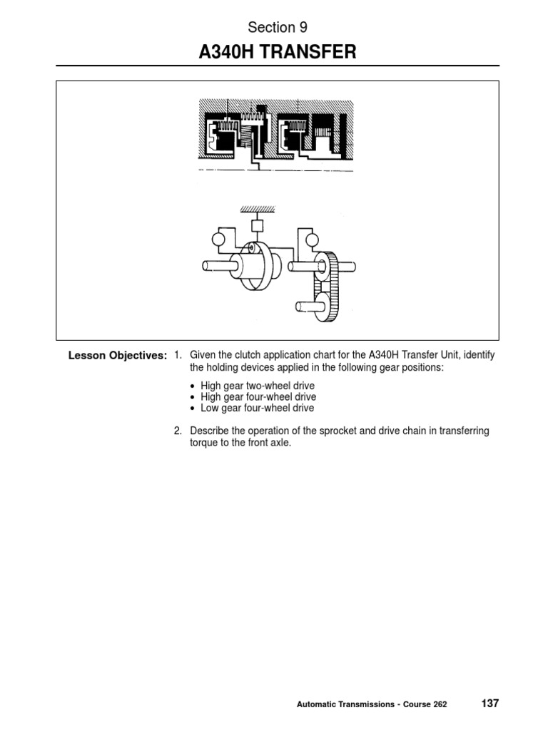 A340h Transfer | PDF | Transmission (Mechanics) | Automatic Transmission