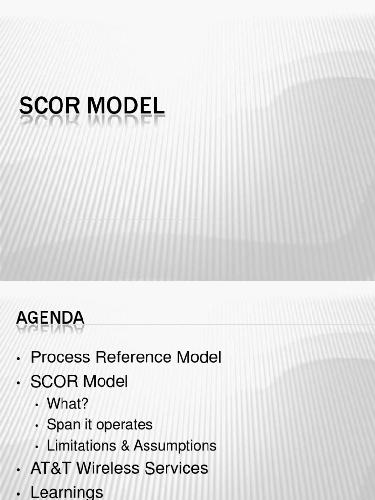 Scor Model | PDF | At&T Mobility | Supply Chain