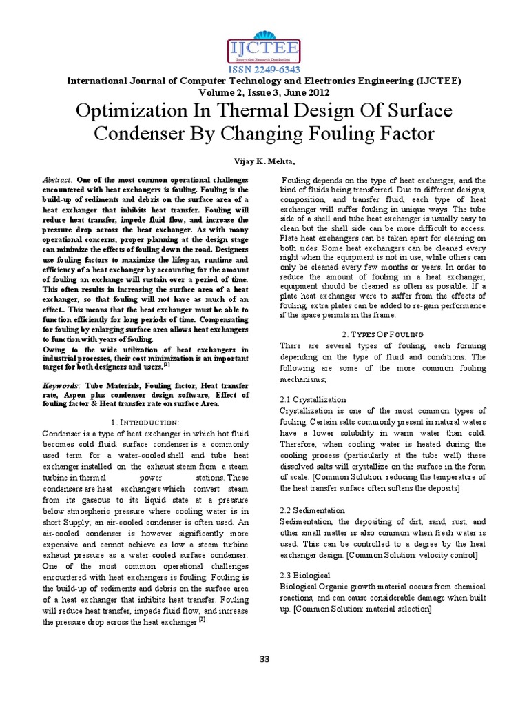 Effect of Fouling Factor | Heat Exchanger | Heat Transfer